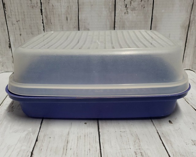 Tupperware Season Serve Large Marinade Container Blue Meat Marinator ...