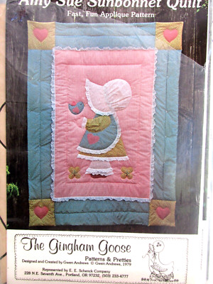 Vtg Gingham Goose Baby Quilt Sewing Pattern | eBay