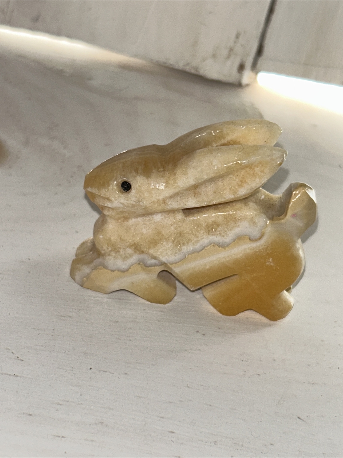 Vintage Carved Marble Alabaster Stone Bunny Rabbit Figurine Easter ...