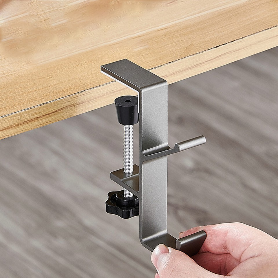 Desk Edge Hook Punch-Free Backpack Storage Hook Desk Edge Hanger for ...