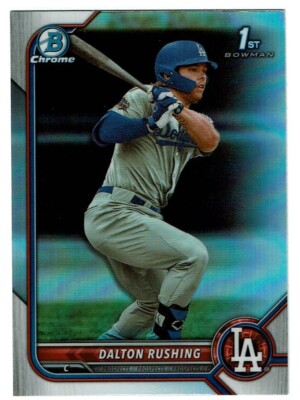 2022 DALTON RUSHING BOWMAN CHROME DRAFT ROOKIE REFRACTOR BASEBALL CARD ...