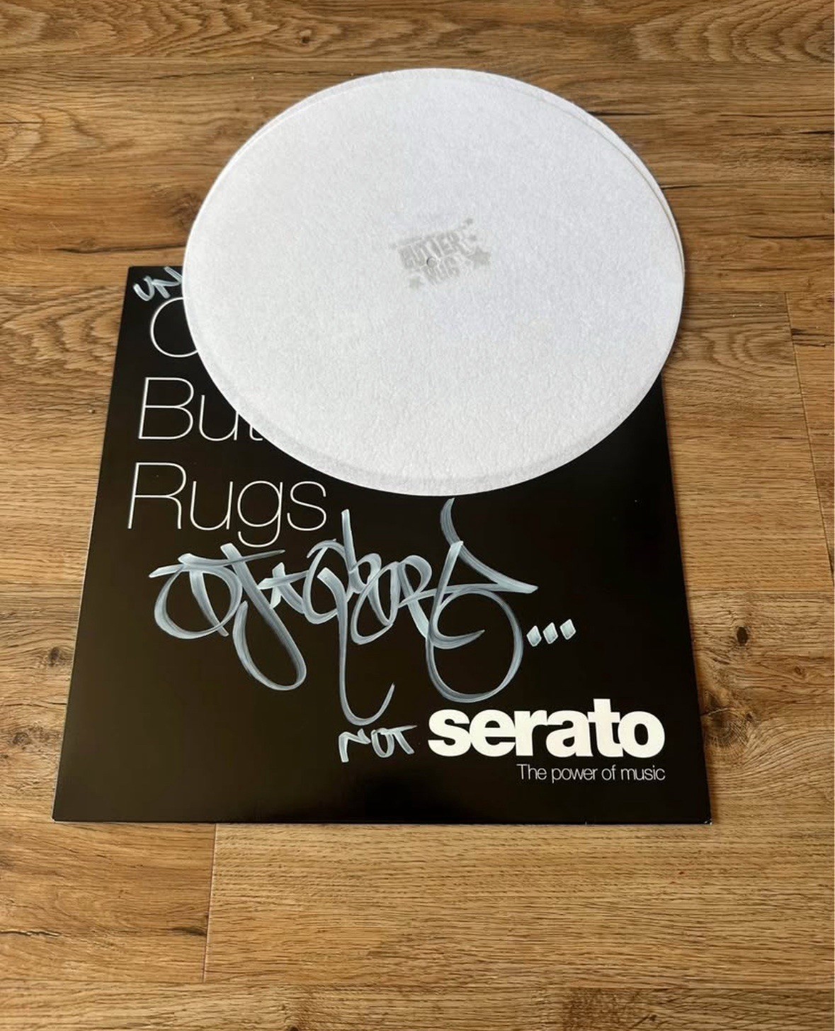 Dj Qbert original marker signed Serato butter rug cover ( 2 Slipmats ...