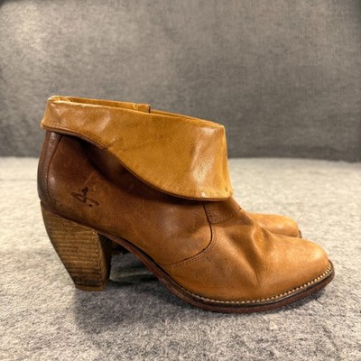 J Shoes Saloon Boots Womens Size 9.5 Brown Ankle Booties Leather ...