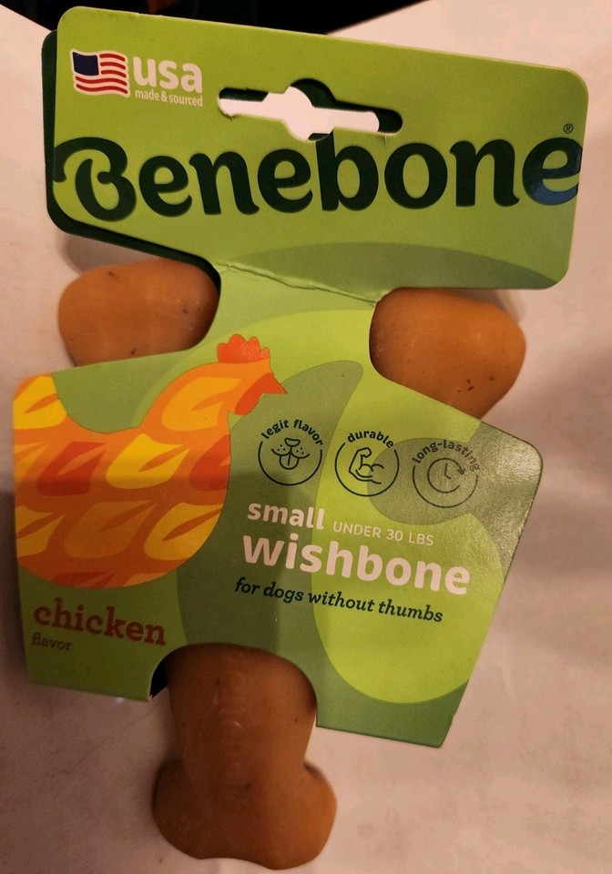 Benebone Wishbone, Small Dog Under 30lbs, Chicken Flavor, Dog Chew Toy ...