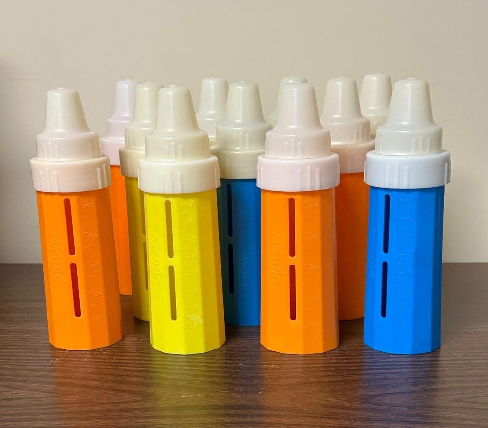 11 Vintage Evenflo Drop In Style Baby Bottles & Extras | eBay
