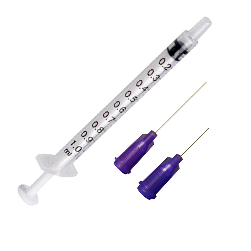 1cc 1ml INDUSTRIAL SYRINGES WITH 30 GA GAUGE BLUNT TIP NEEDLES 10 25 50 ...