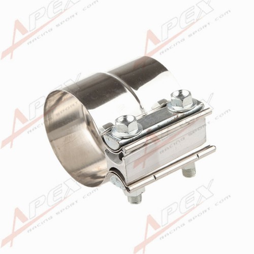 2" (51MM) Stainless Steel Exhaust Muffler Band Clamp Step Clamps Lap ...
