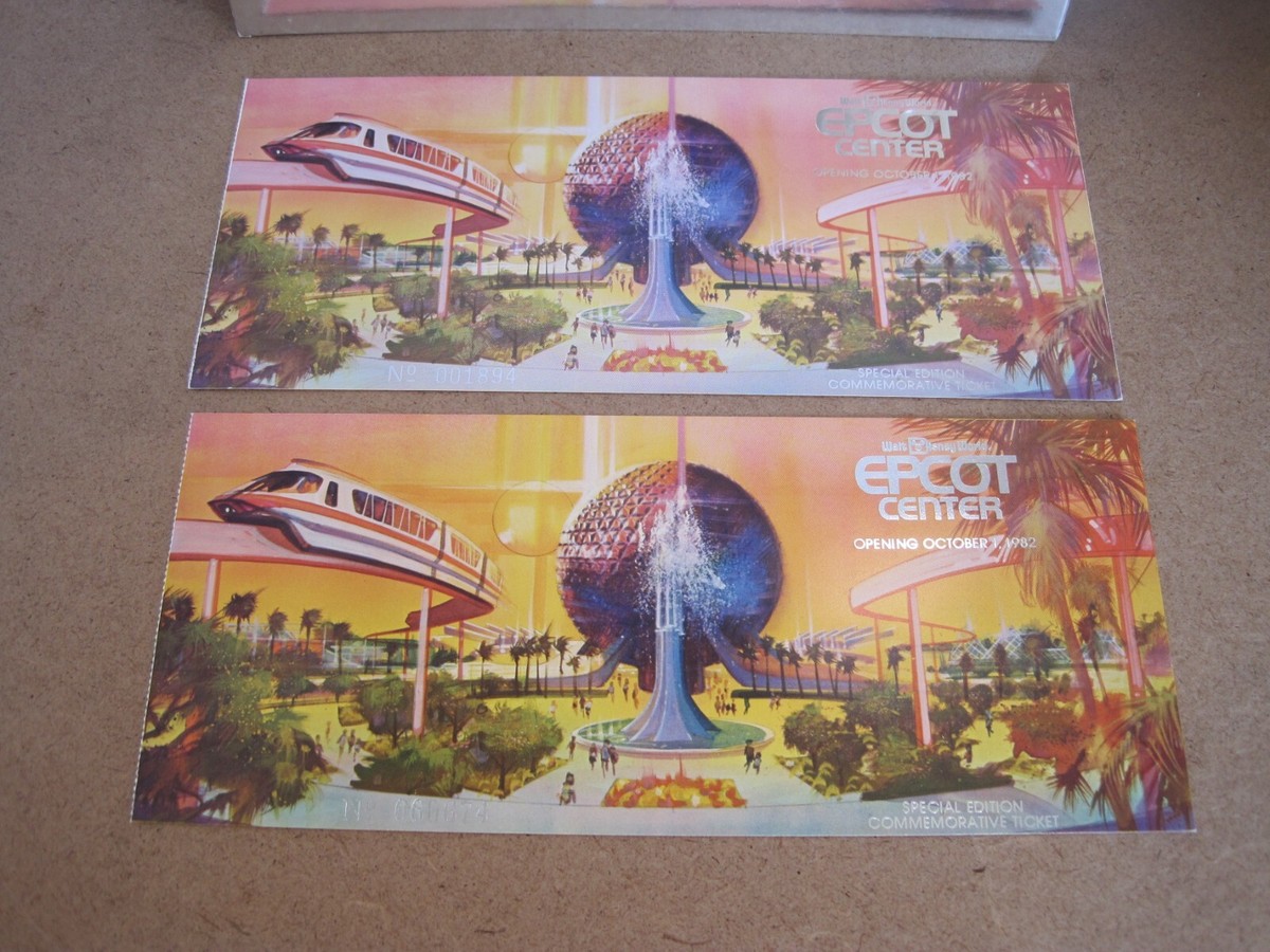 Epcot Opening Commemorative Tickets Animal Kingdom Grand Opening
