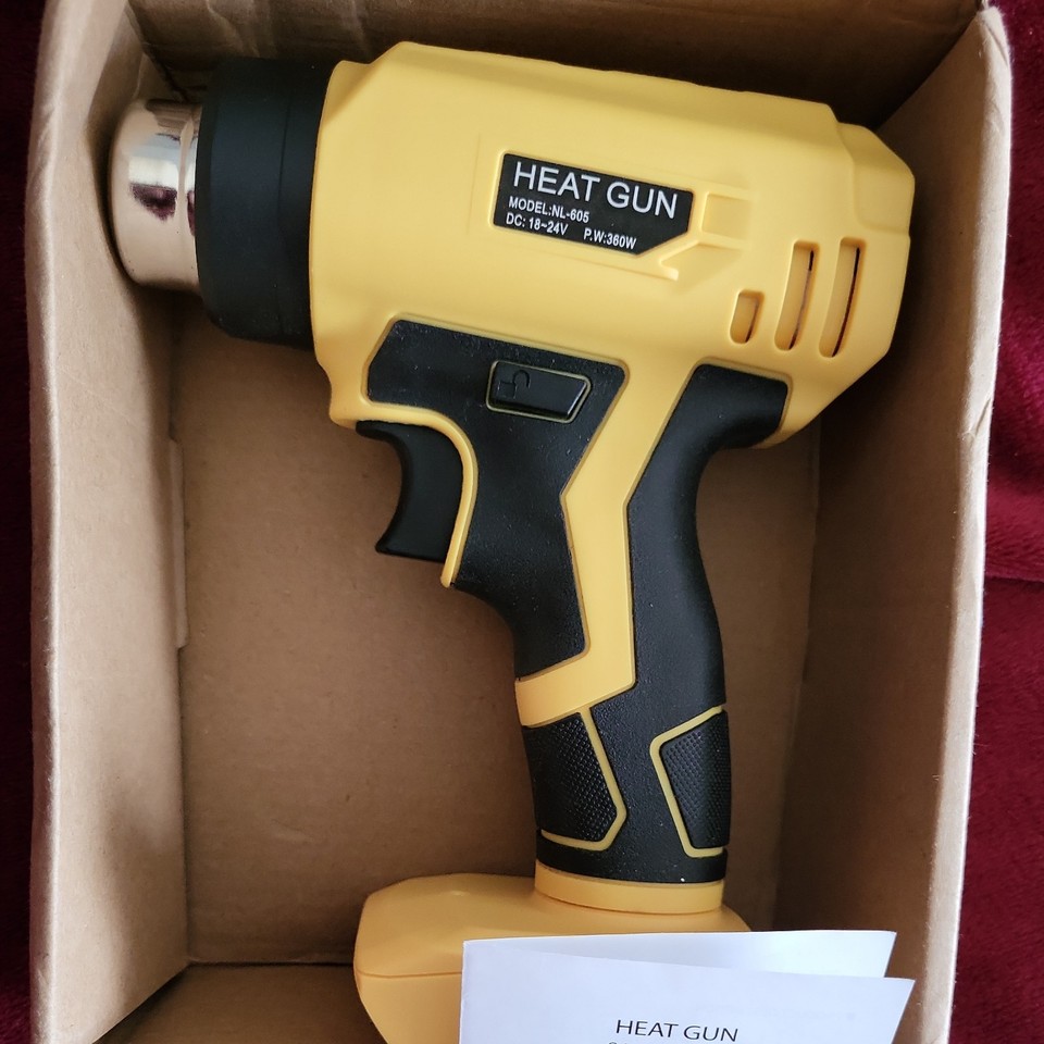 Heat Gun 360W Cordless Hot Air Gun 400℃ Quick Heating Tool With 4pcs ...