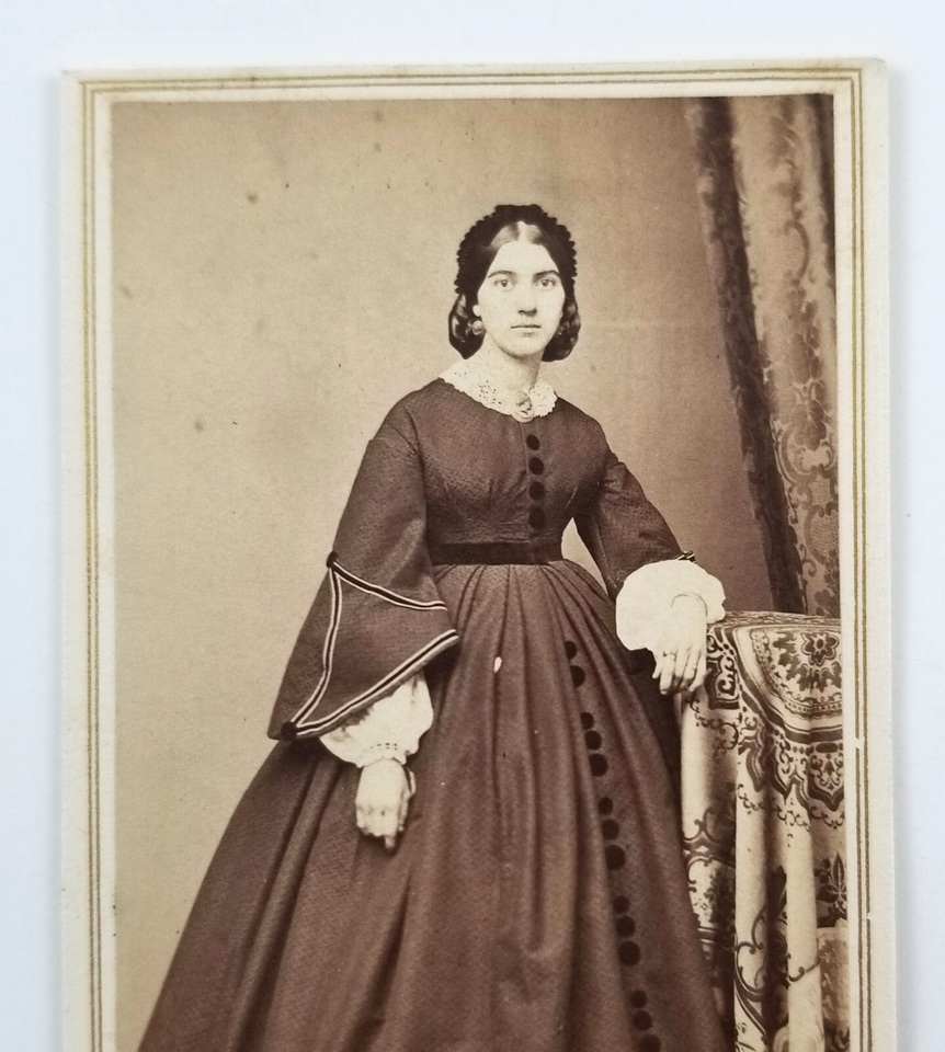 1860s CDV Photo Beautiful Young Woman Powelson Rochester Buffalo New ...