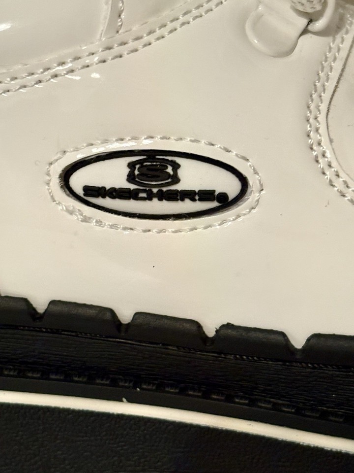 Skechers Jammers Cool Block Platform Shoes White/Black W Sz 8.5 ...