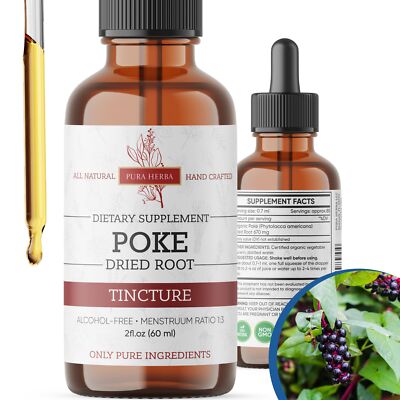 Organic Poke Root Tincture | Poke Root Extract Liquid | Herbal ...