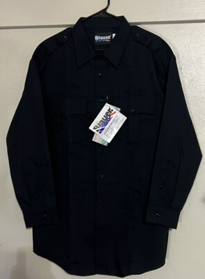 BLAUER Long Sleeve Uniform Shirt XL Dark NAVY BLUE LAPD BLUE | eBay