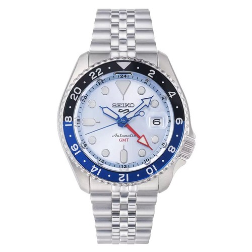 Seiko 5 Sports SSK029 Men's Stainless Steel Blue Dial GMT Automatic ...