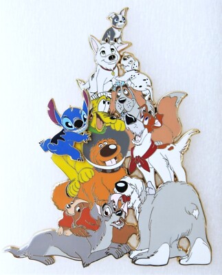 Disney Dogs Stitch Dug Bolt Lady Tramp Max Nana Dodger Acme Tribute ...
