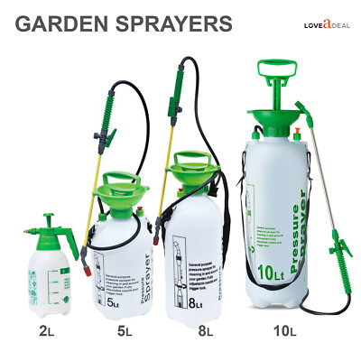 2L,5L,8L,10L Garden Pressure Weed Spray Bottle Hand Pump Water Plant ...