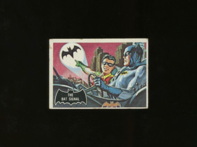 1966 Topps Batman - Black Bat Logo - The Bat Signal #3 Trading Card | eBay