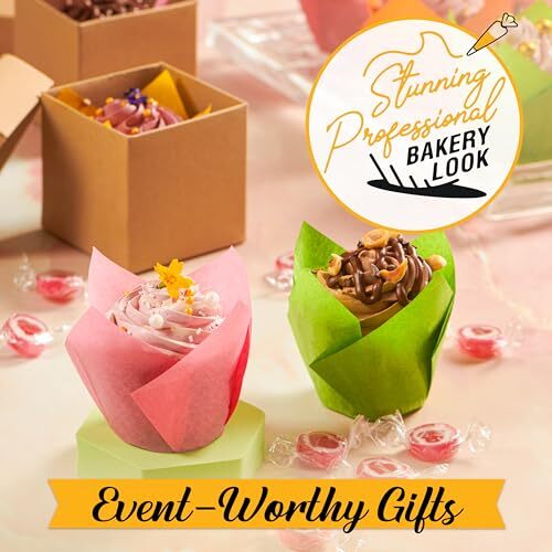 Tulip Cupcake Liners, Muffin Liners for Baking by Baker’s Signature ...