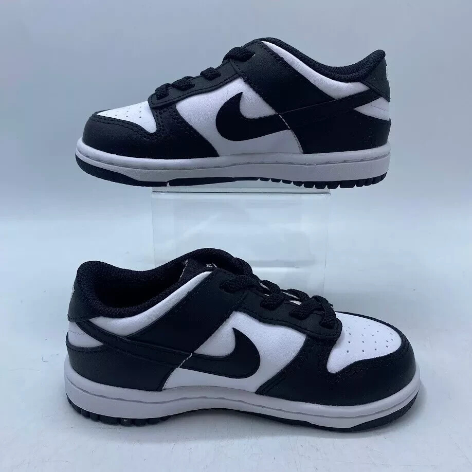 NIB--NIKE DUNK LOW (TDE) TODDLER BLACK/WHITE PANDA SHOES/SIZE 5C ...