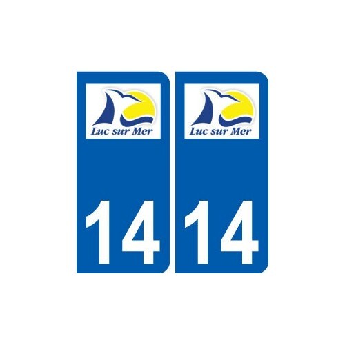 14 Luc-sur-Mer logo ville autocollant plaque sticker | eBay