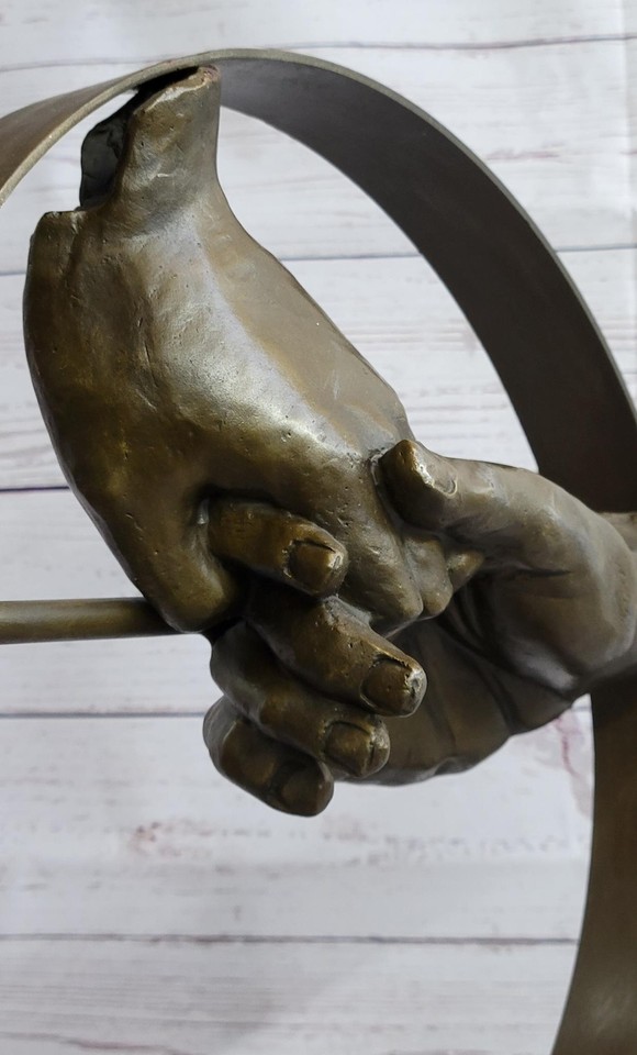 Abstract Surrealist Handshake Bronze Statue Sculpture Modern Art ...