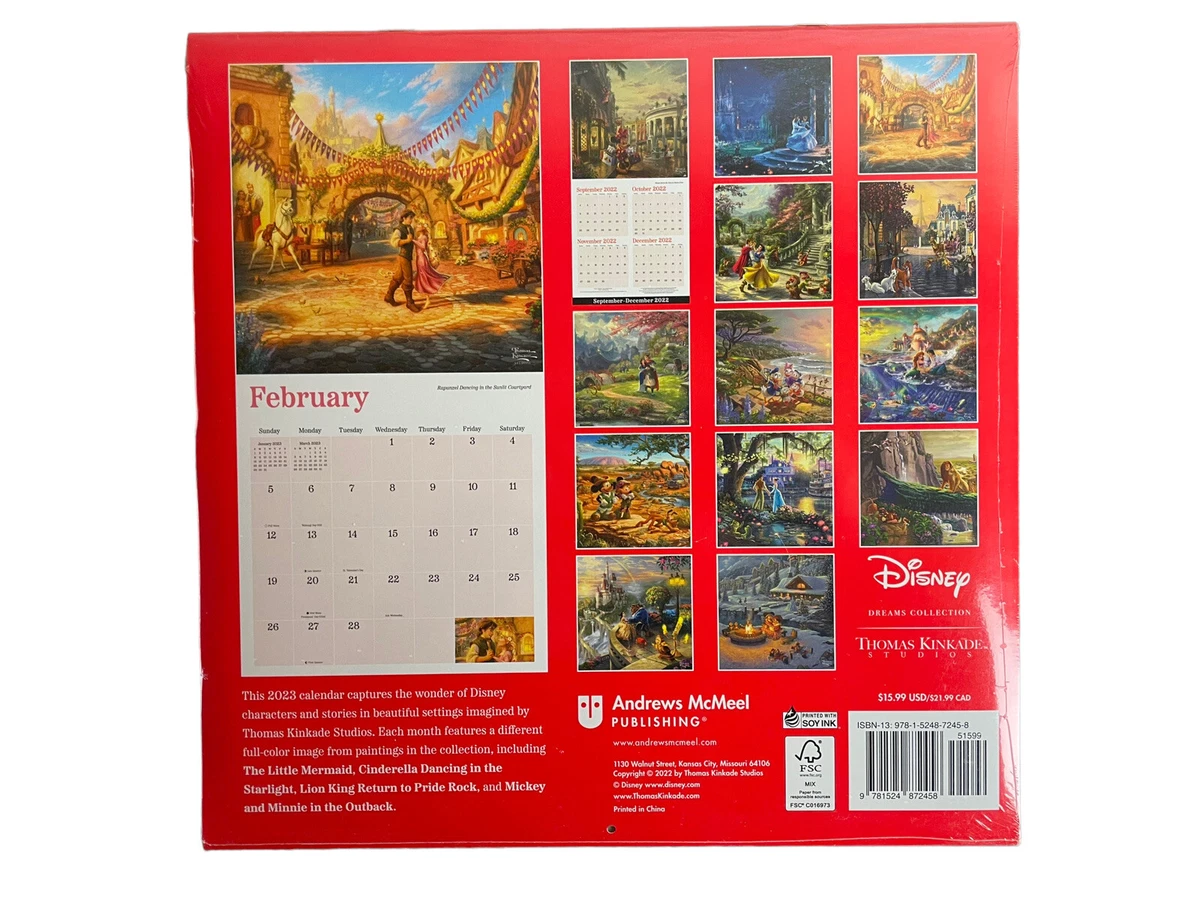 Thomas Kinkade Disney Dreams Collection 2022 Wall Calendar