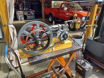 Mill Steam Engine antique oiler off grid alternator whistle boiler Ross ...