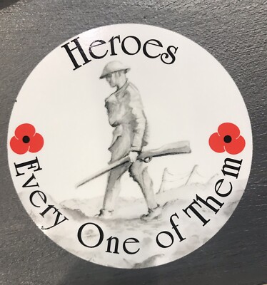 WW1 REMEMBRANCE SOLDIER WITH RIFLE CAR/WINDOW POPPY STICKER | eBay