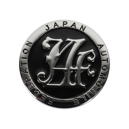 Japan Automobile Federation Black JAF METAL Emblem Badge Cars Front ...