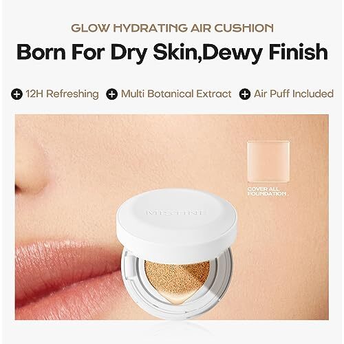 MISTINE Magic Air Cushion Foundation Glow Hydrating Finish Medium ...