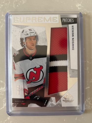 Dawson Mercer Supreme Patch /15 SP Game Used 2023-24 Devils SP-DM | eBay