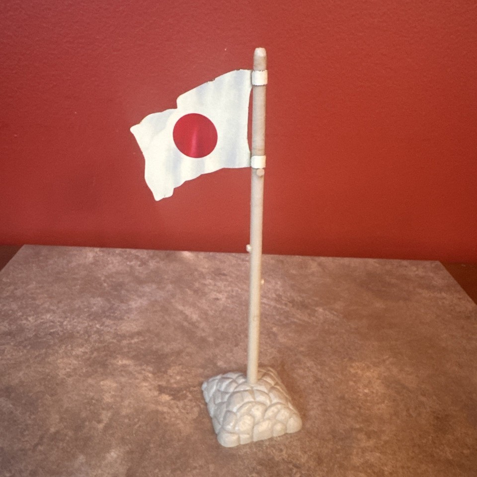 Marx Japan Tin Flag Vintage Flag And Pole Iwo Jima | eBay