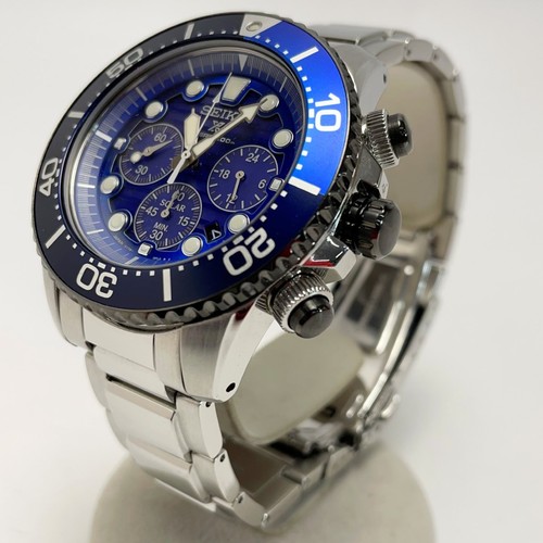 Seiko Prospex SSC017 Solar Chronograph Diver 200m Blue w/ Box | eBay