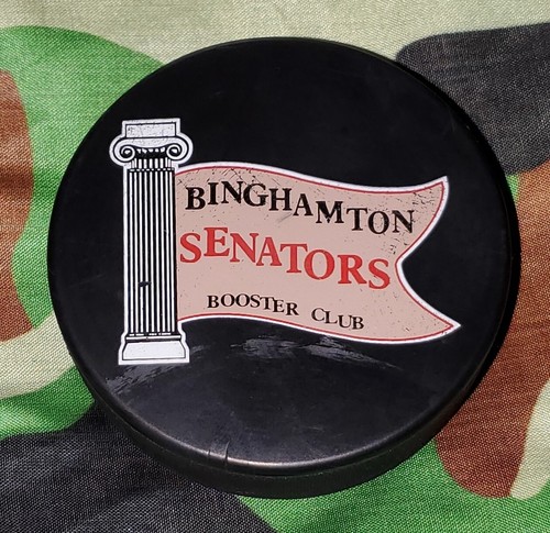 BINGHAMTON SENATORS OFFICIAL HOCKEY PUCK BOOSTER CLUB INGLASCO Made In ...