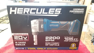 Hercules 20V Li-Ion Brushless 16GA Nibbler TOOL-ONLY HC711B #58413 ...