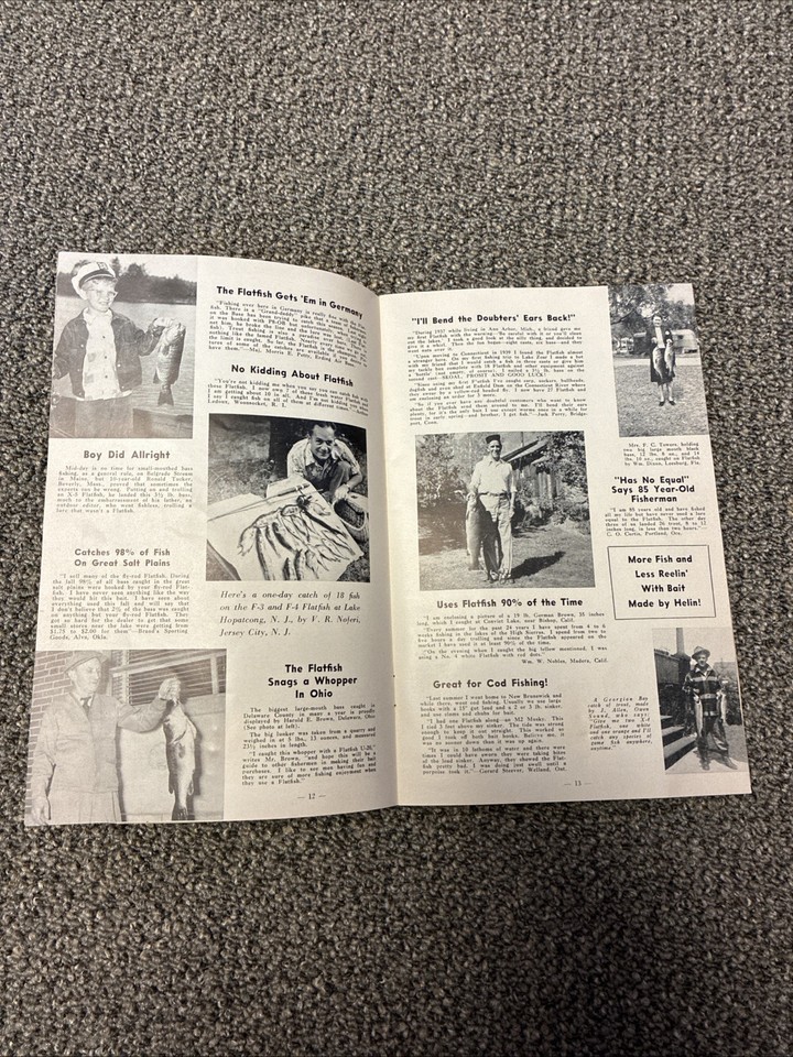 flatfish fishing lures World's Most Active Lure helin tackle booklet ...