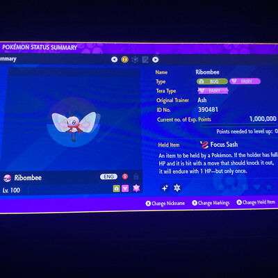 Pokemon Scarlet And Violet Shiny Ribombee 6IV Battle Ready Fast ...