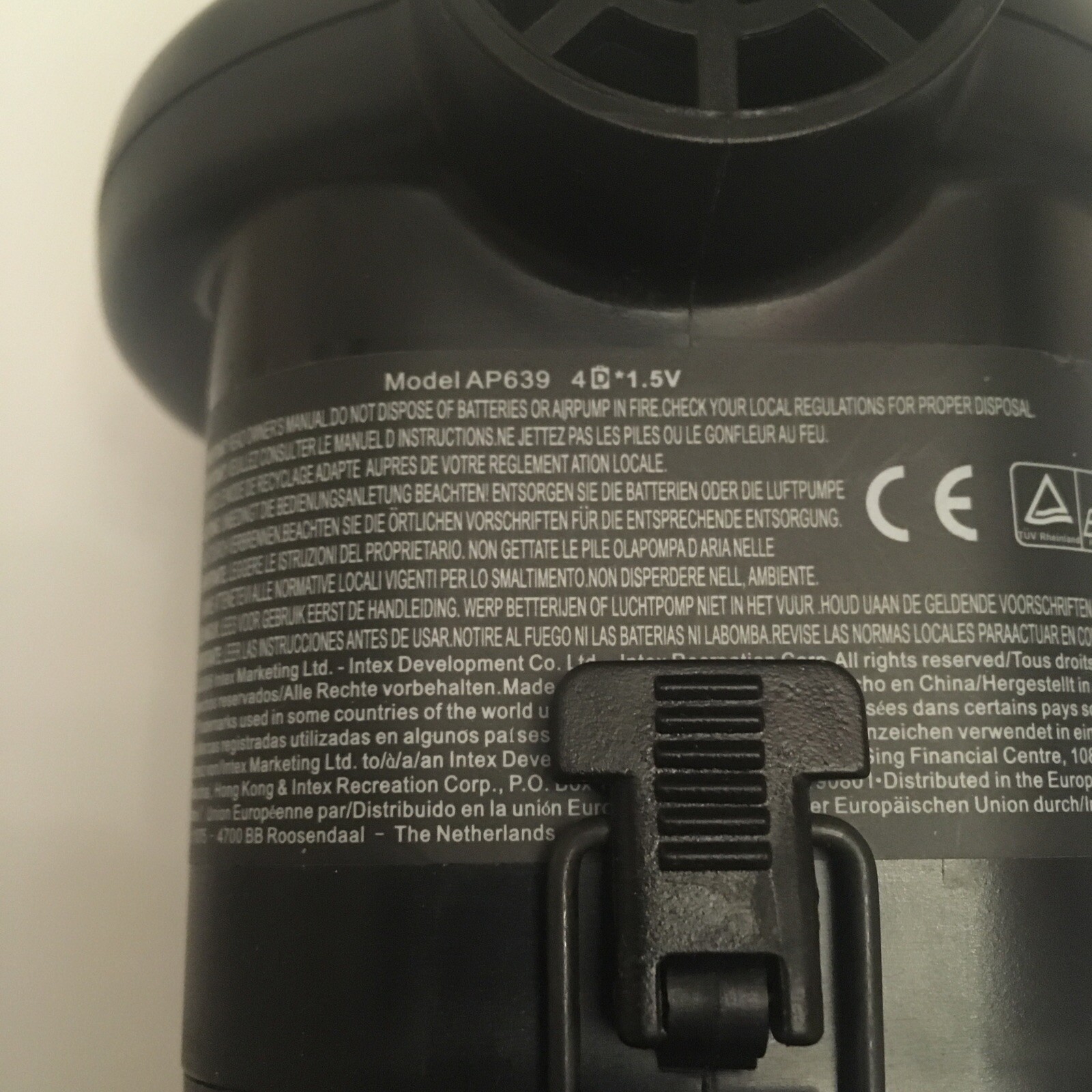 Intex Quick-Fill AP639 Battery Operated Air Mattress Pump - Uses 4xD ...