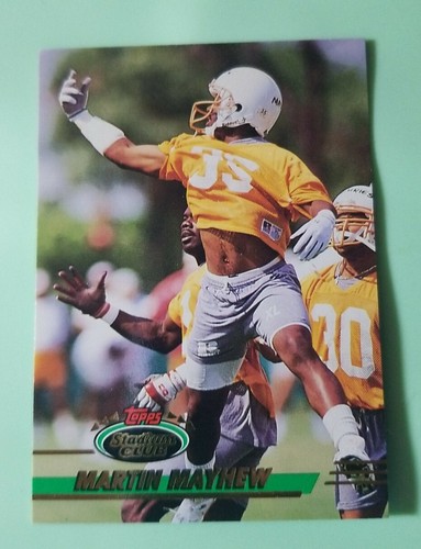 1993 Stadium Club Football Card #284 Martin Mayhew - Tampa Bay ...