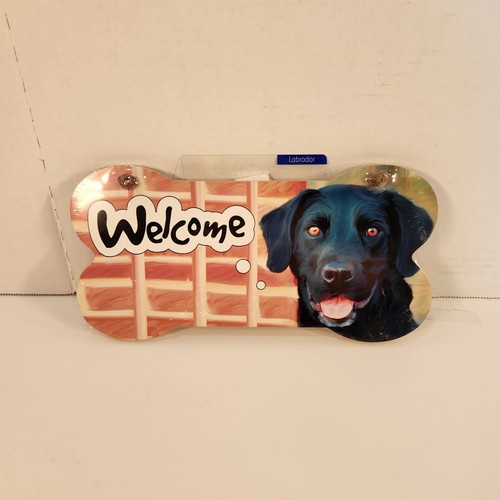 "Welcome" Black Lab Labrador Wall Sign Gifts Home Wood | eBay