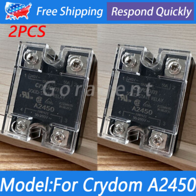 2PCS For Crydom A2450 Solid State Relay 240VAC 50A Out 90-240VAC US Stock | eBay