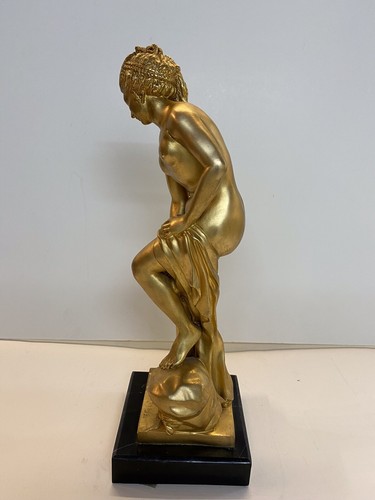Amzing gilded signed french Masterpiece Bronze statue of Nud Lady on ...