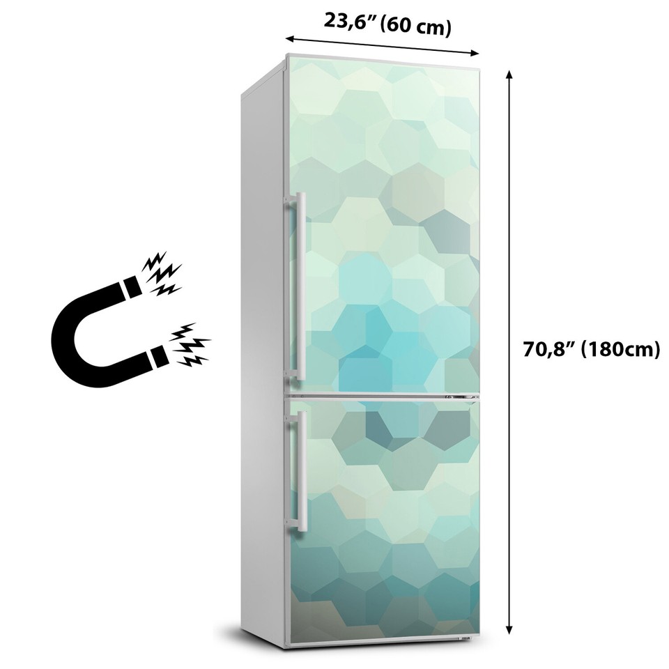 3D Wall Fridge Sticker Magnet Decor Refrigerator Abstraction background ...