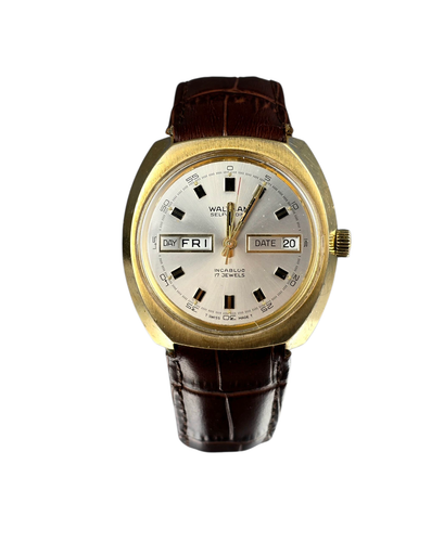 Vintage Waltham Automatic Day-Date Watch | Gold-Tone Case | Incabloc 17 ...