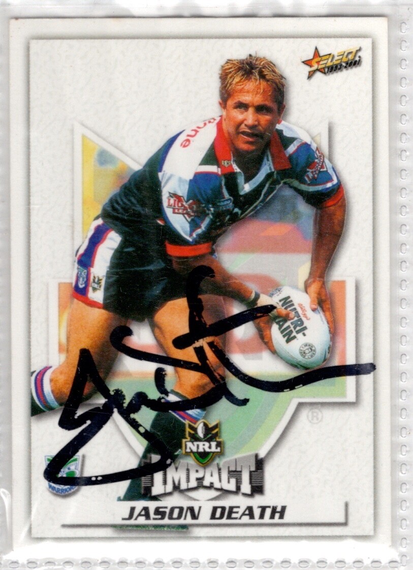 🔥 2001 IMPACT BASE SIGNED CARD JASON DEATH #144 🔥 | eBay