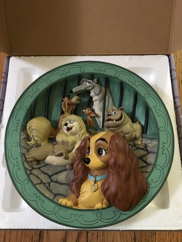 Lady & The Tramp DISNEY 3D Relief Plate “He's A Tramp” #3741/7500 LE ...