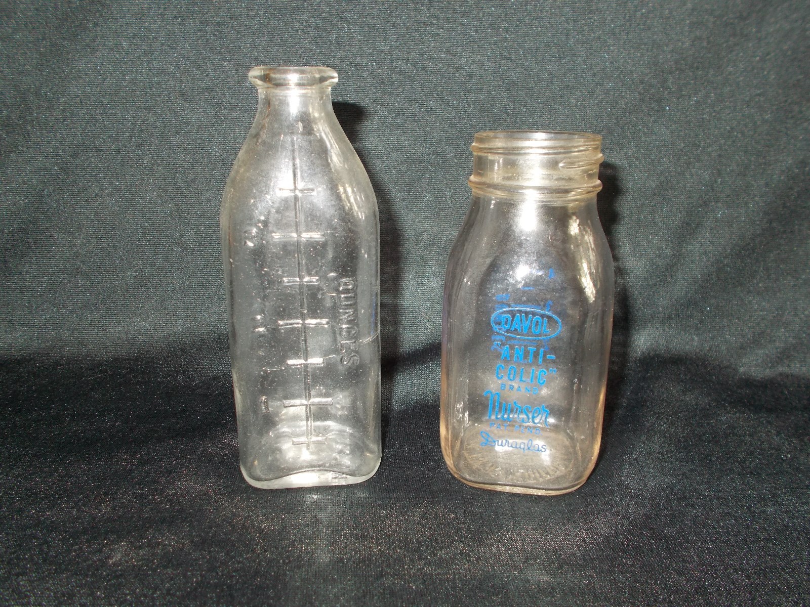 Pair of Vintage 4 oz. Glass Baby Nurser Bottles - Davol | eBay
