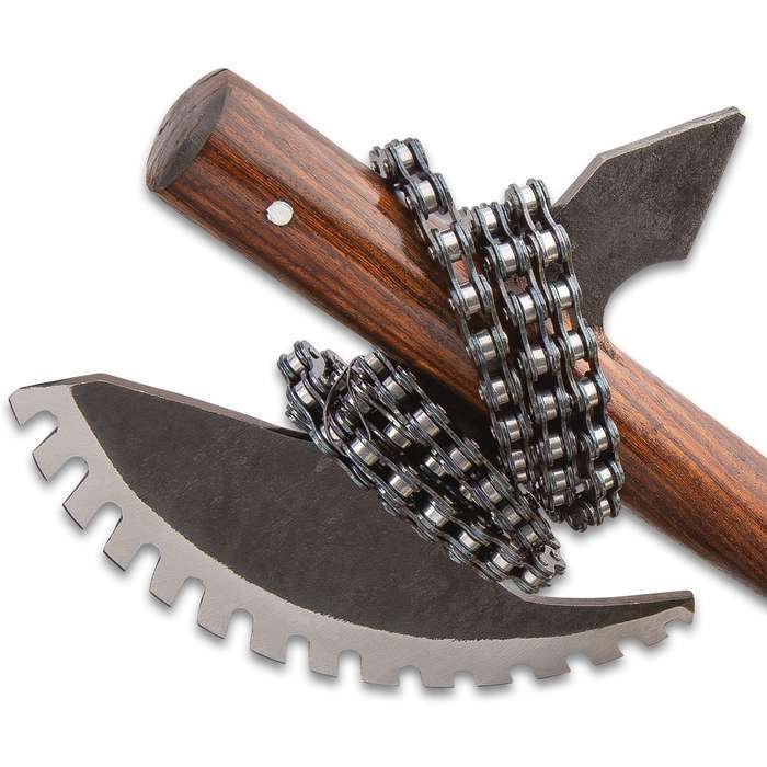 29" Bad Axe Bat Battle Fixed Blade Knife Sword Zombie Wood Machete with ...