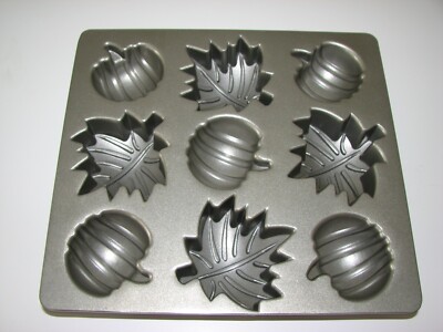 Rare Vintage Ciroa Fall Leaves And Pumpkin Cakelet Pan - Non-Stick ...