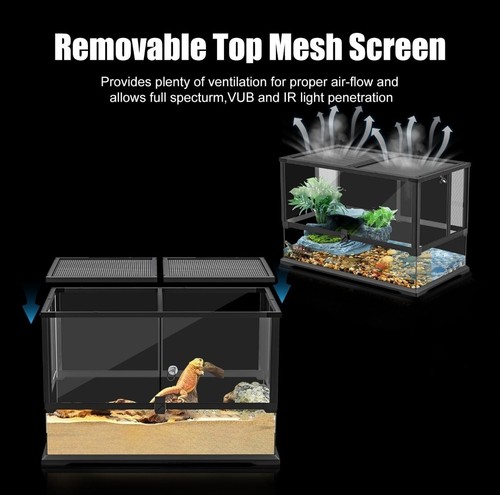 Tempered Glass 48 Gallon Reptile Tank,36"x18"x18" Top Screen ...